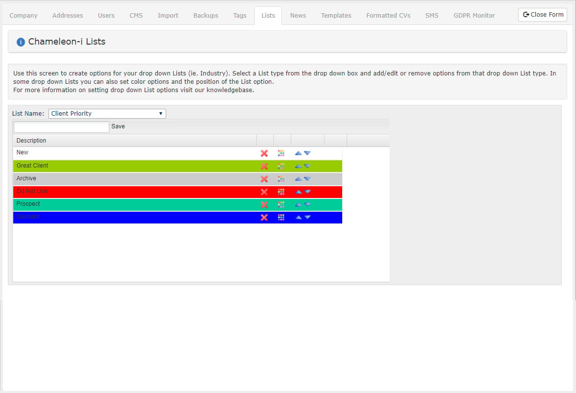 Lists - Client Priority Filter